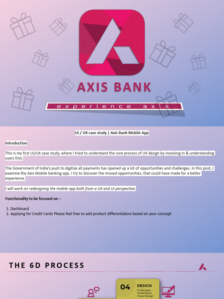 Axis Bank Mobile App UX/UI Redesign Insights | PDF | Usability | Mobile App