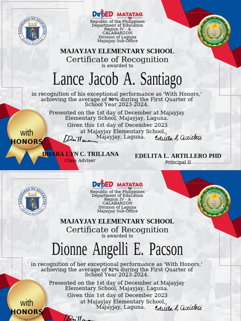 697283747 Copy of Matatag Certificate 1 | PDF | Government Related Organizations | Governance