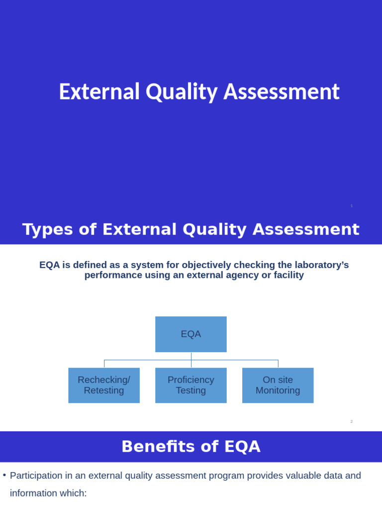 Session 12 External Quality Assessment | PDF | Systems Thinking ...