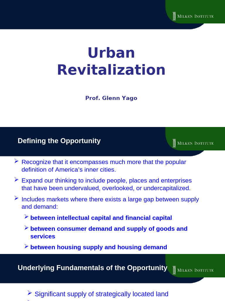 Urban Revitalization Opportunities Explained | PDF | Tel Aviv ...