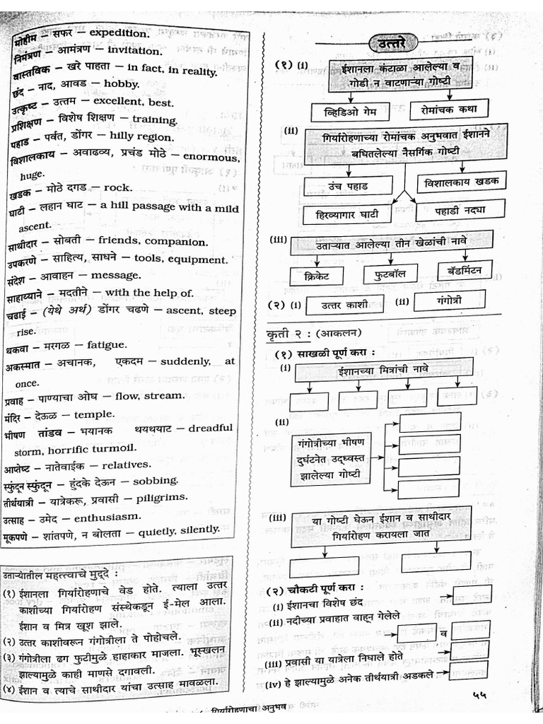 Marathi Workbook Notes Lesson No - 8,9,10 | PDF