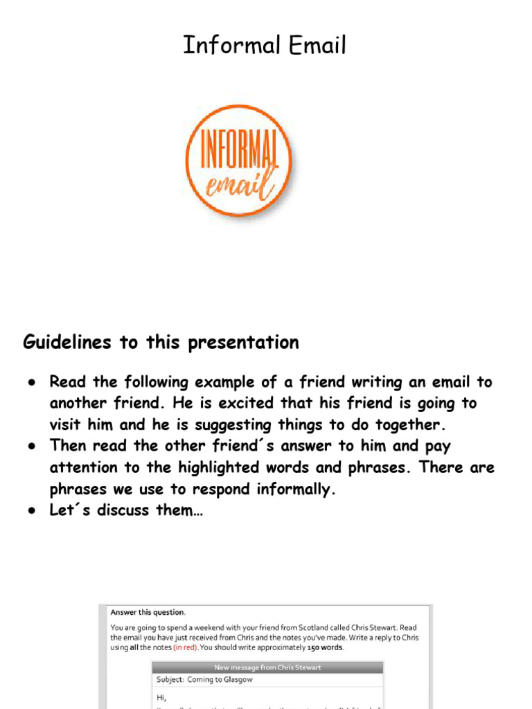 Informal Email Writing Guidelines | PDF