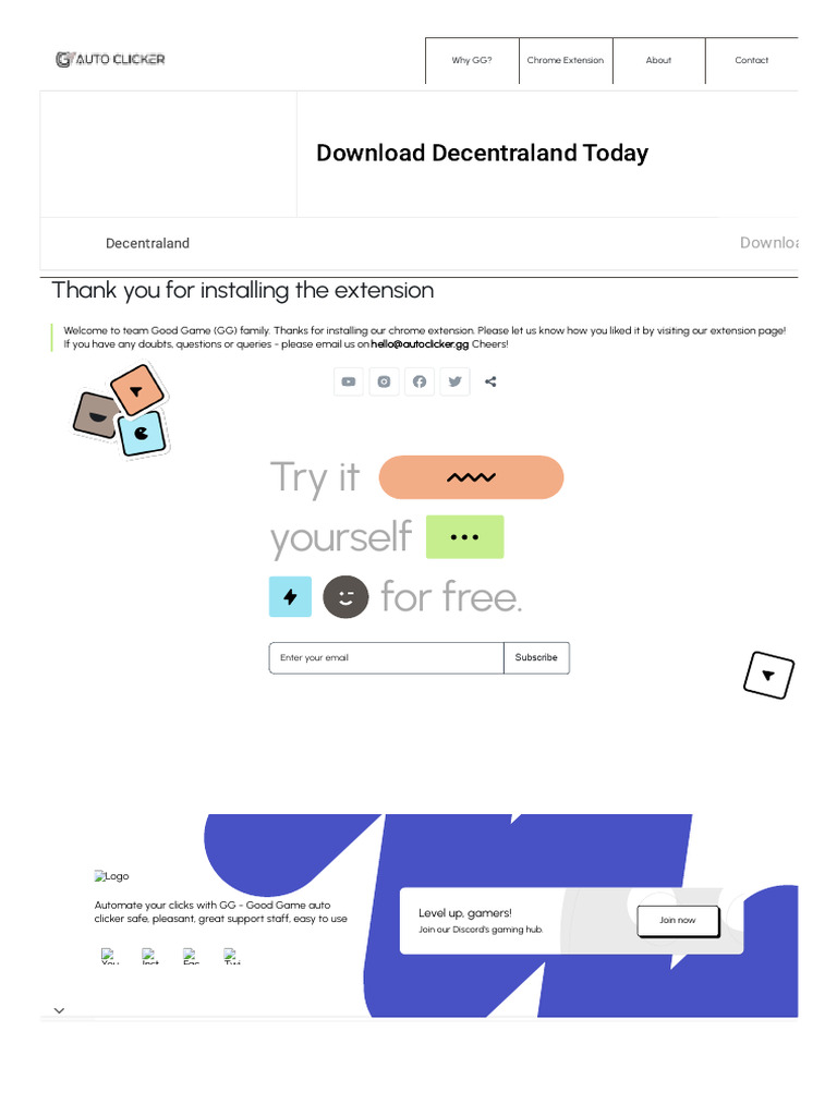 Thank You for Installing the Extension - GG Auto Clicker - GG Auto ... Thank You for Installing the Extension - GG Auto Clicker - GG Auto ...