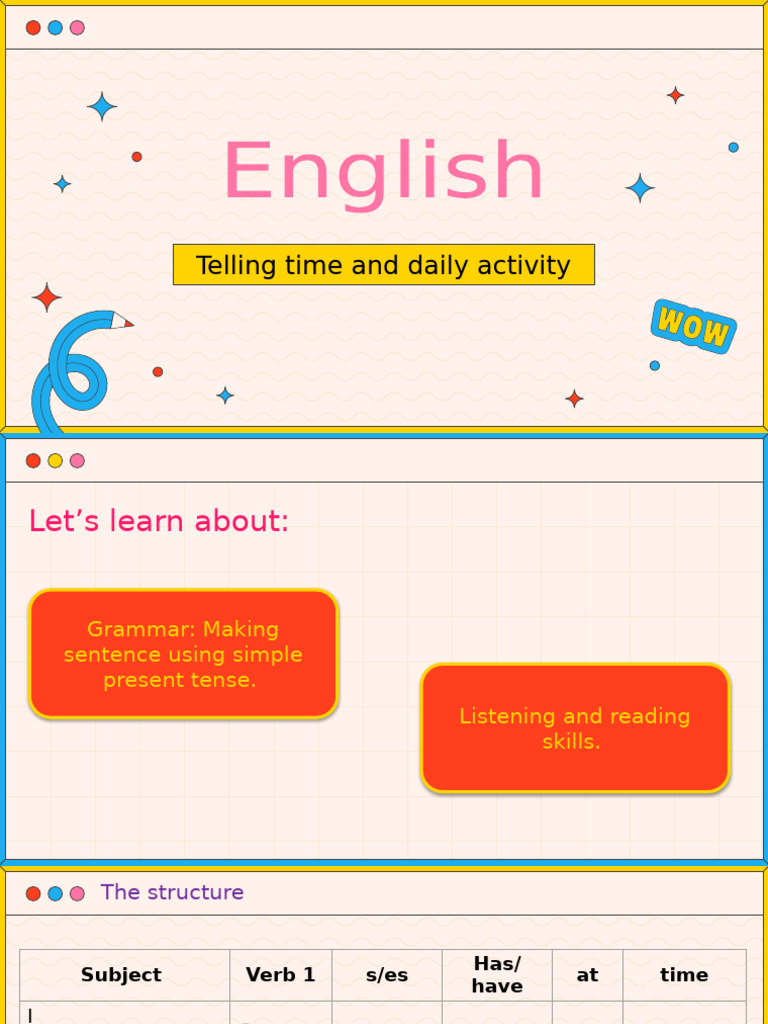 Sesi 4 - Telling Time and Daily Activities | PDF