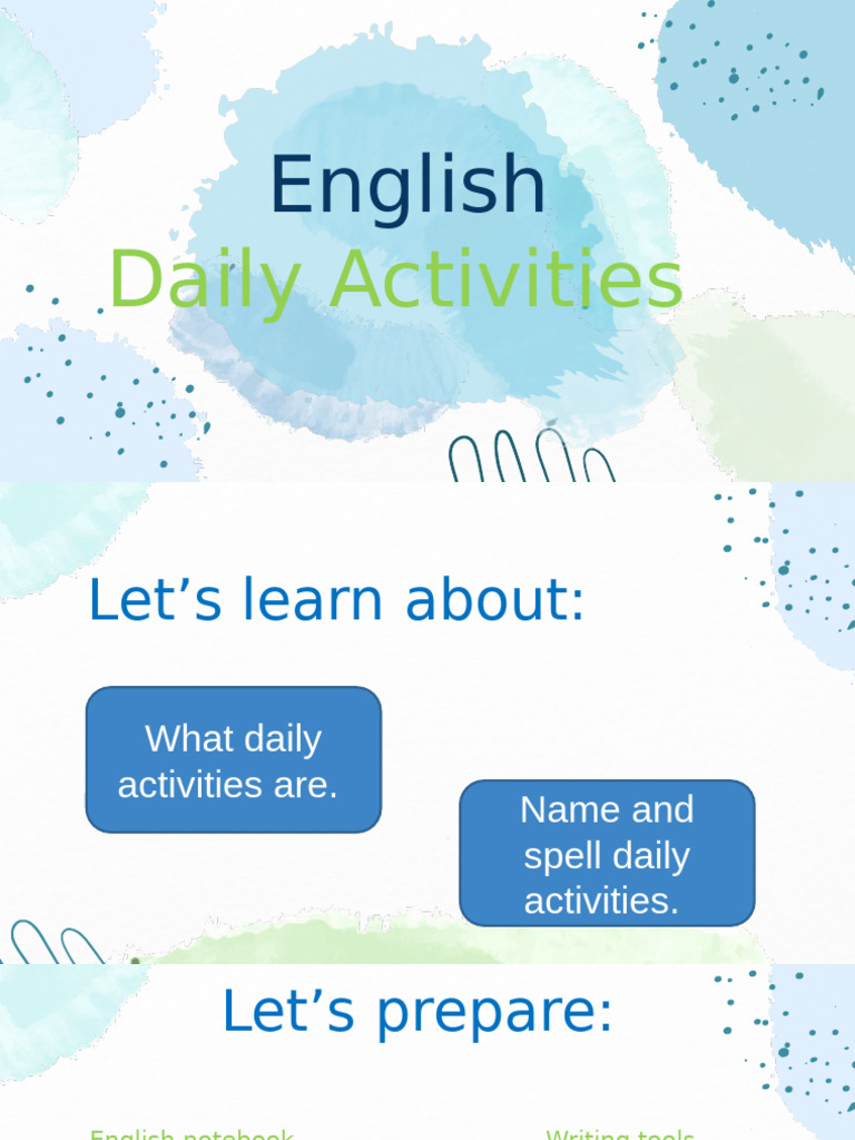 Sesi 1 - Daily Activity | PDF