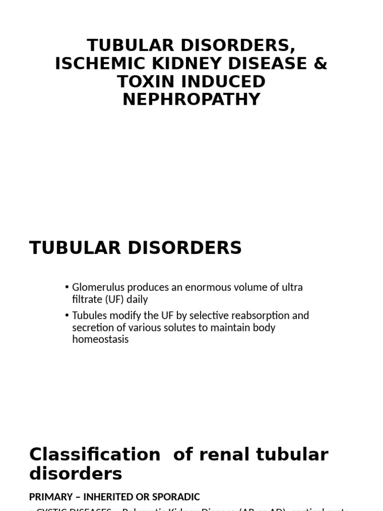 Tubulointerstitial Disease of Kidney | PDF | Kidney | Angiotensin