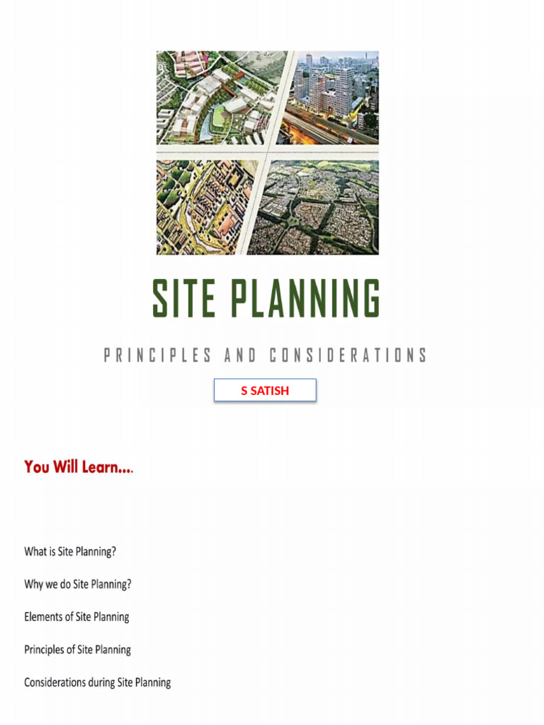 Site Planning Principles | PDF