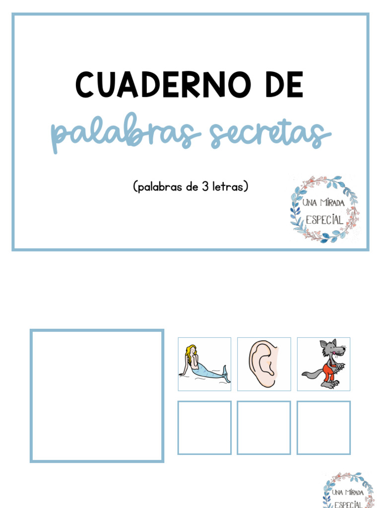 Cuaderno de Palabras Secretas 3 Letras Ynqutr | PDF