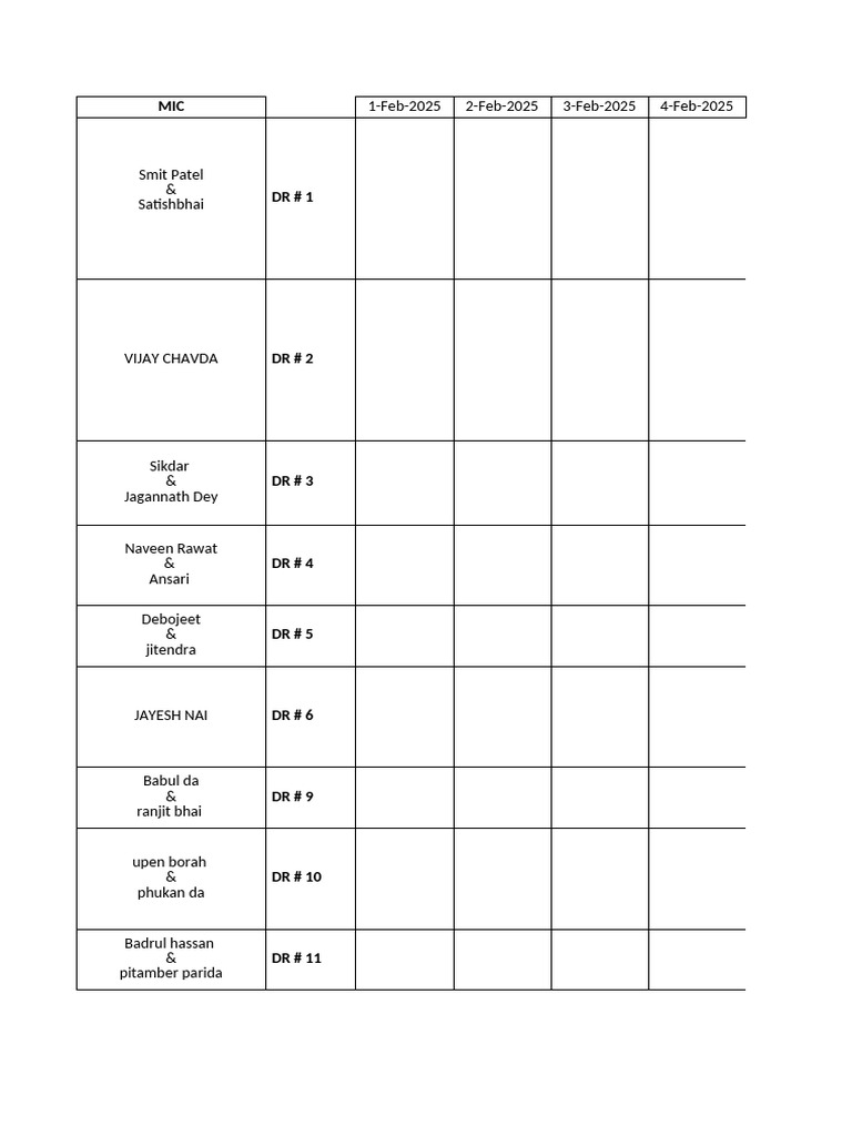 Daily Morning Meeting Sheet | PDF | Pump | Leak