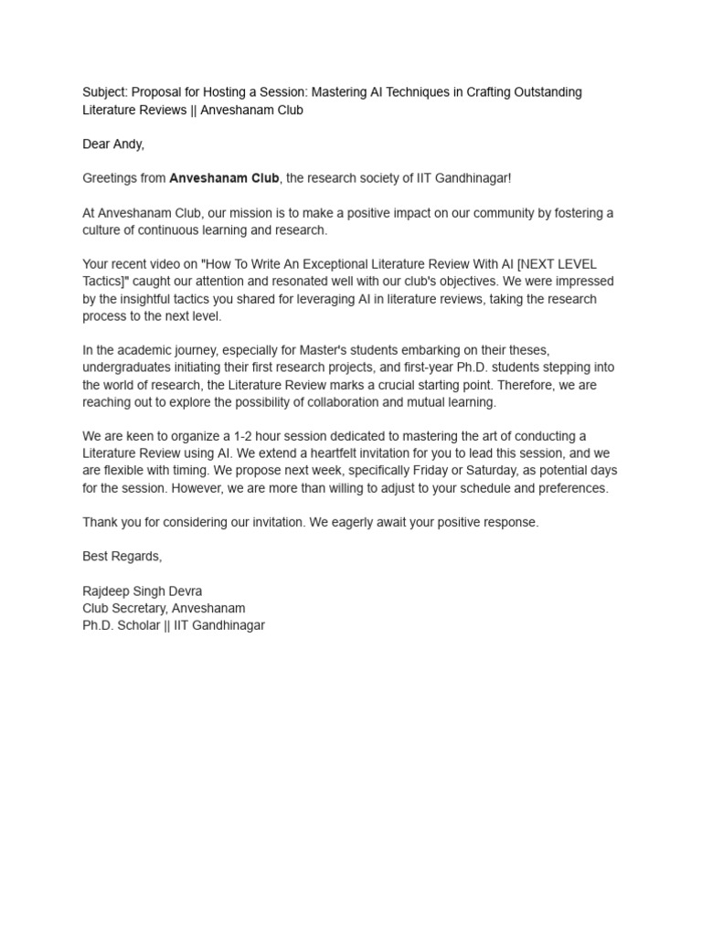 Email_draft_ANDY | PDF