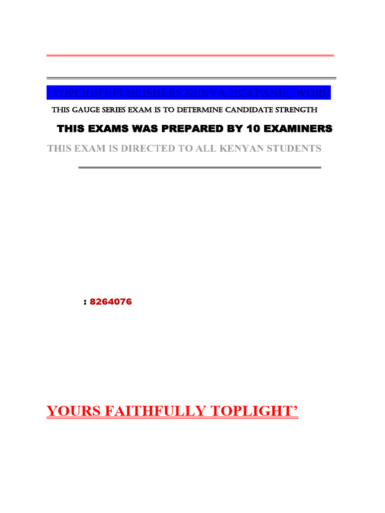 Geography Pp2 Final Gauge Prediction 2024 | PDF | Forests | Kenya