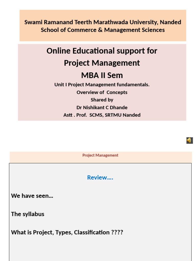 1 Project Management Unit 1 AV | PDF | Project Management | Economies