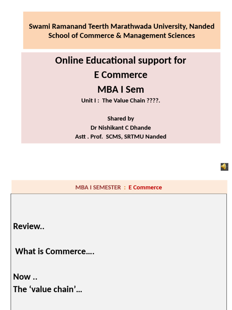 3 MBA I E Com Value Chain AV | PDF | Financial Economics | Market ...