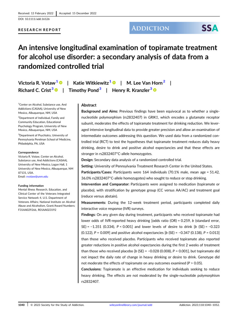 An Intensive Longitudinal Pdf Alcoholism Randomized Controlled Trial