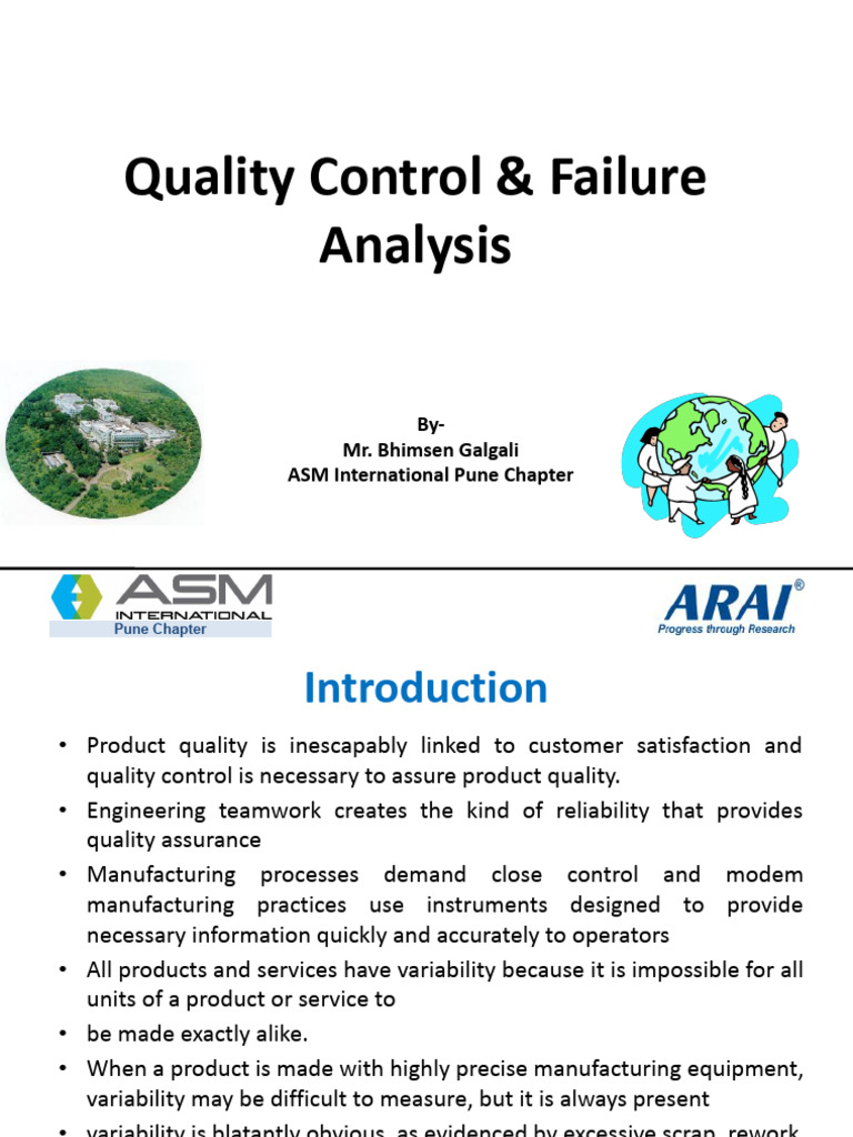 Quality control & failure analysis.pptx (1) | PDF | Fracture | Sampling ...