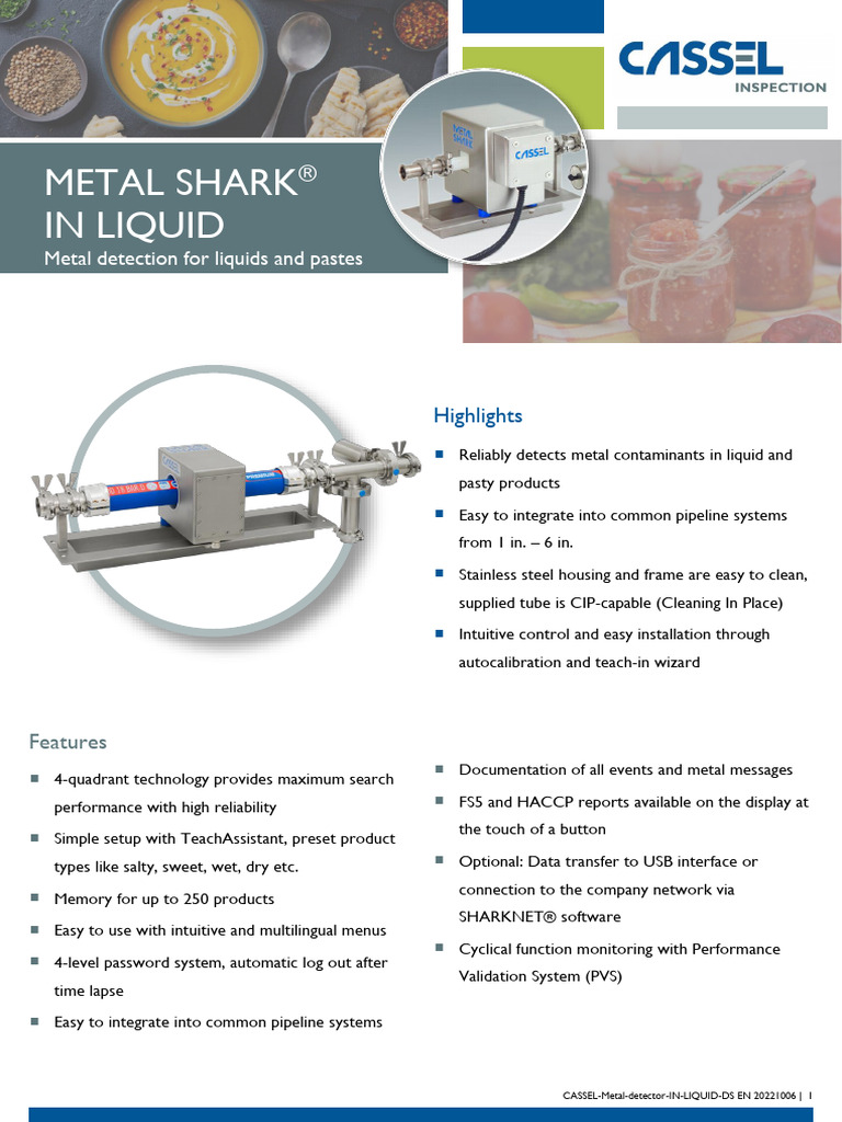 CASSEL Metal Shark in Liquid A4 EN | PDF | Pipe (Fluid Conveyance) | Valve