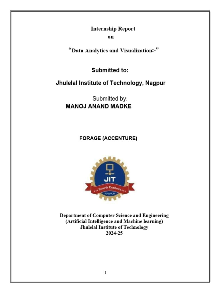 internship report manoj | PDF | Data Analysis | Data