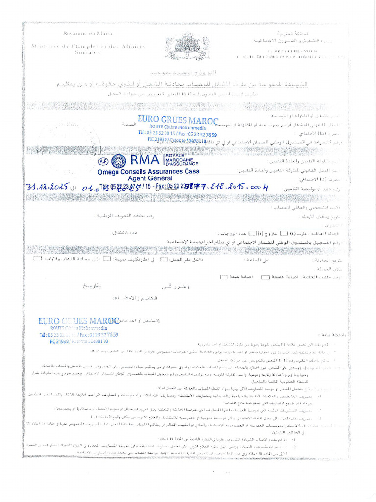 Formulaire Declaration Accident | PDF