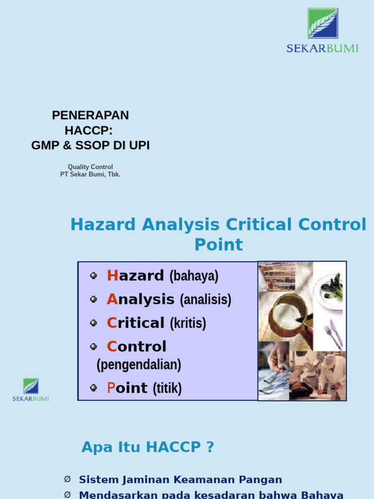 Penerapan GMP & Ssop Di Upi | PDF