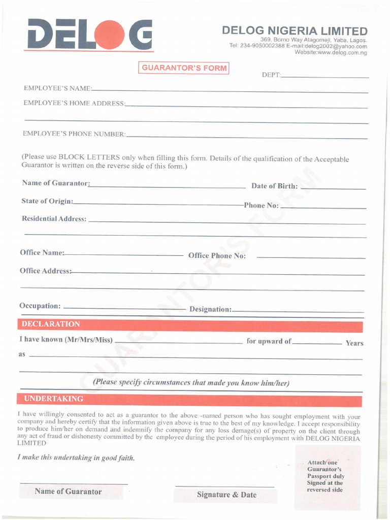 Guarantor Form | PDF