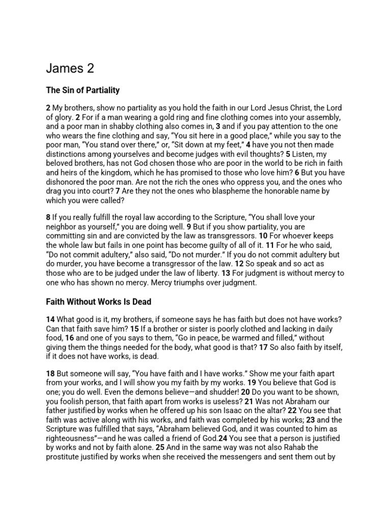 James 2 PDF Faith Justification Theology 