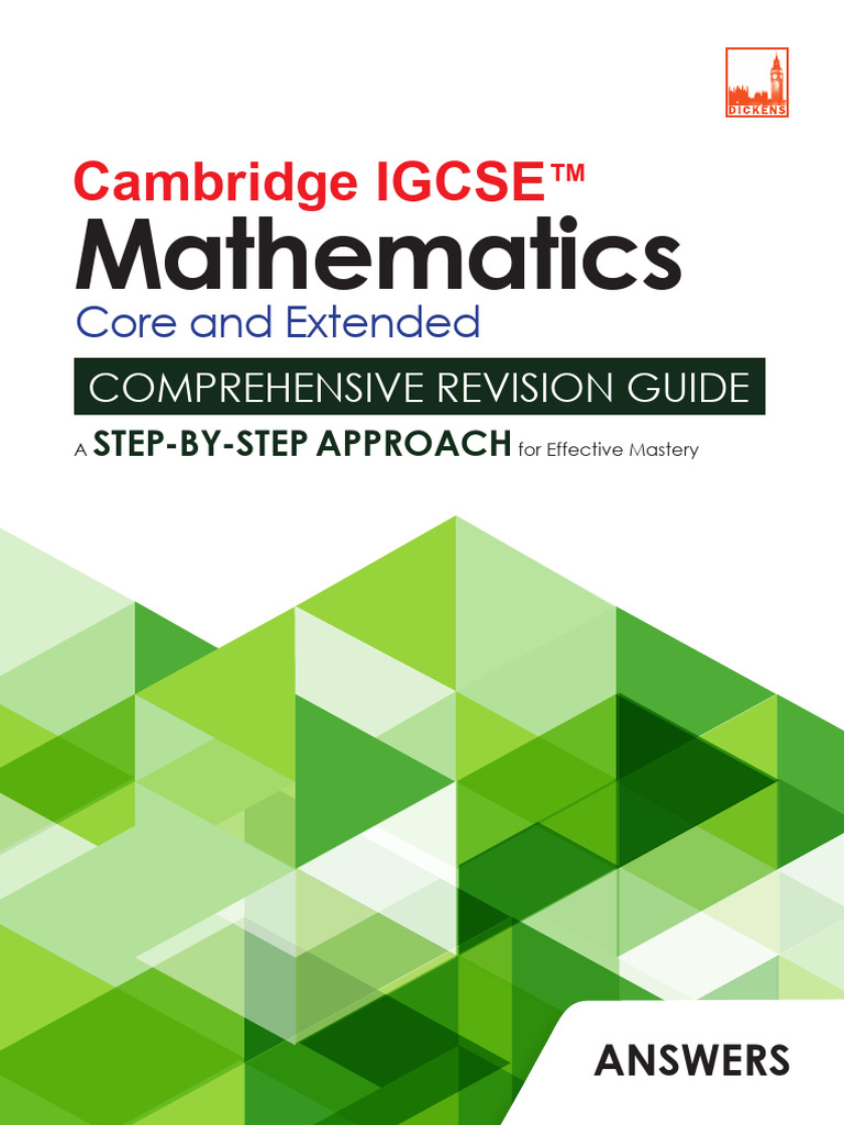 IGCSE Mathematics Core & Extended - Answers | PDF | Number Theory | Elementary Mathematics