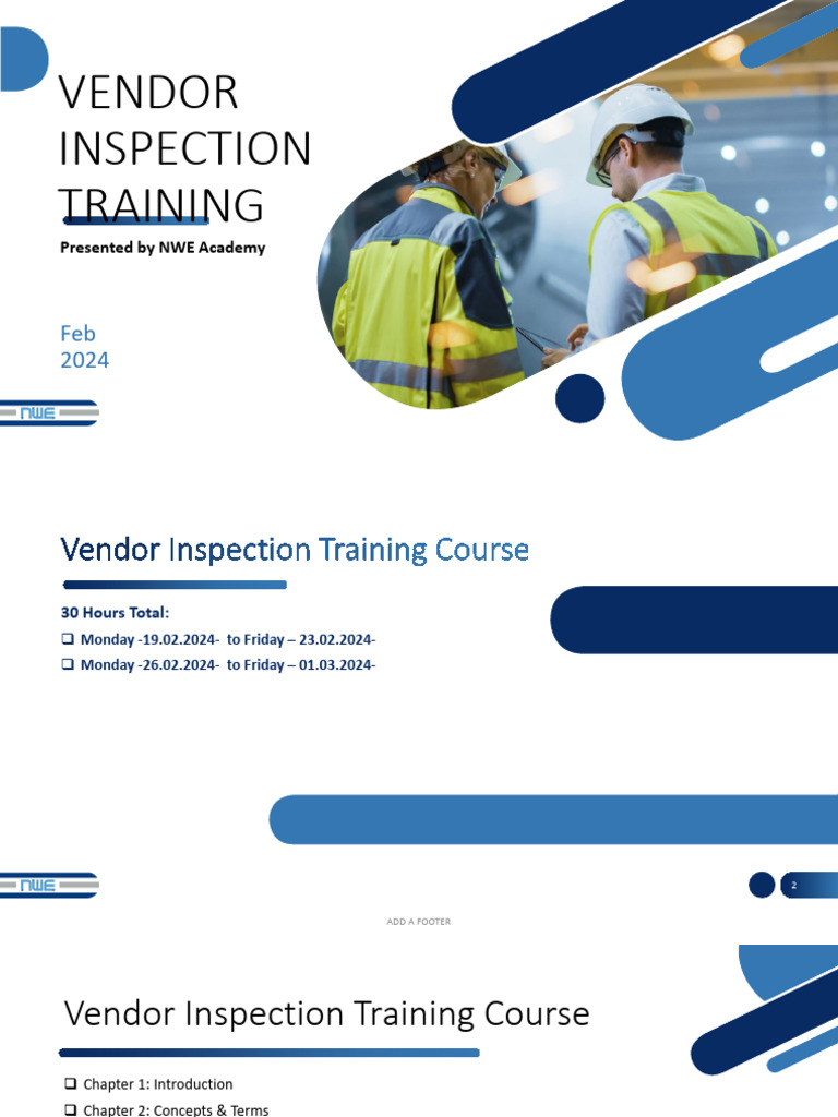 Vendor Inspection Presentation First Day Rev02 | PDF | Quality ...