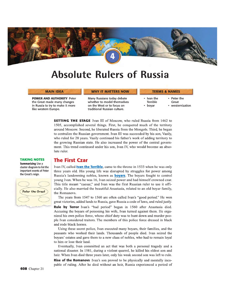 Apri Absolute Rulers in Russia | PDF