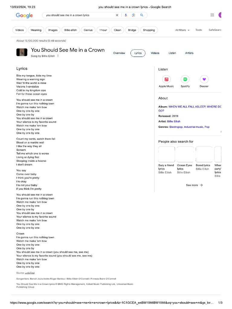 You Should See Me in A Crown | PDF