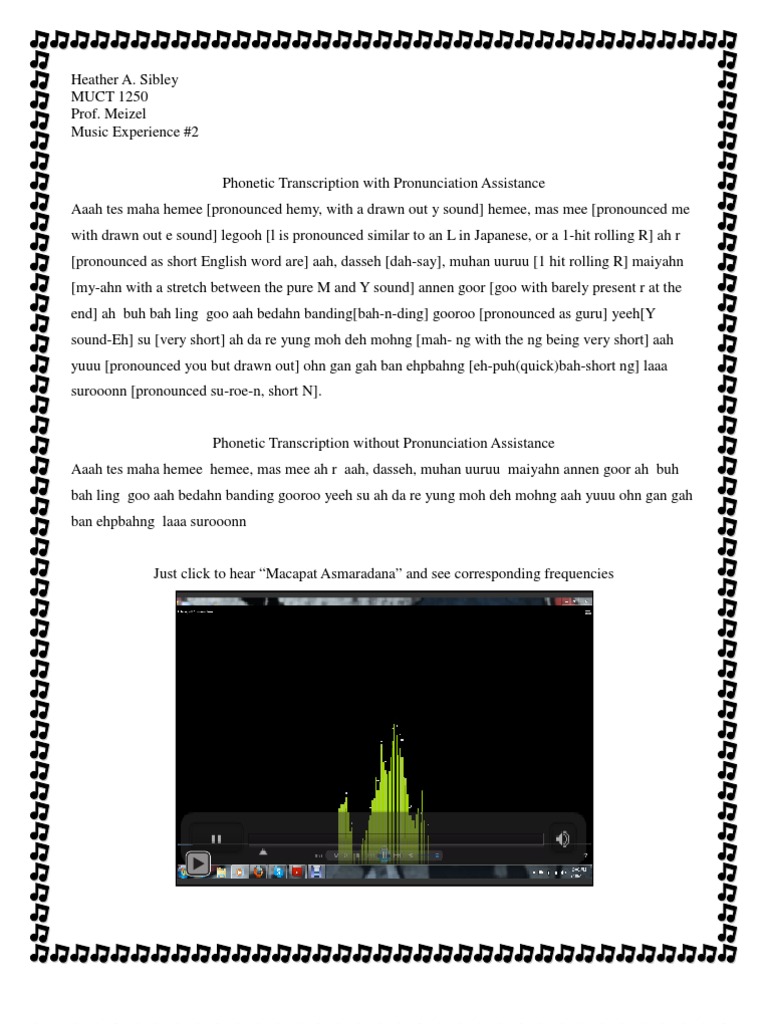 Music Transcription Paper | Human Voice | Oral Communication | Free 30 ...