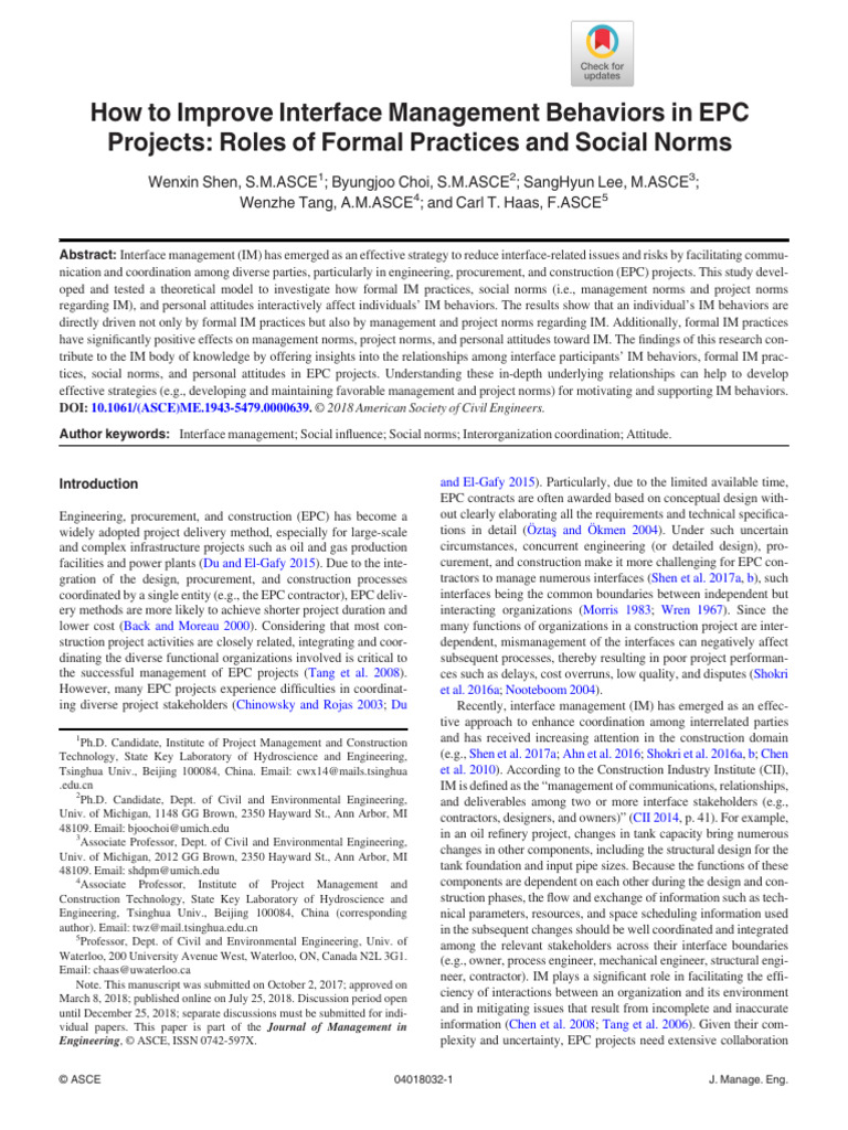 Shen Et Al 2018 How To Improve Interface Management Behaviors in Epc ...
