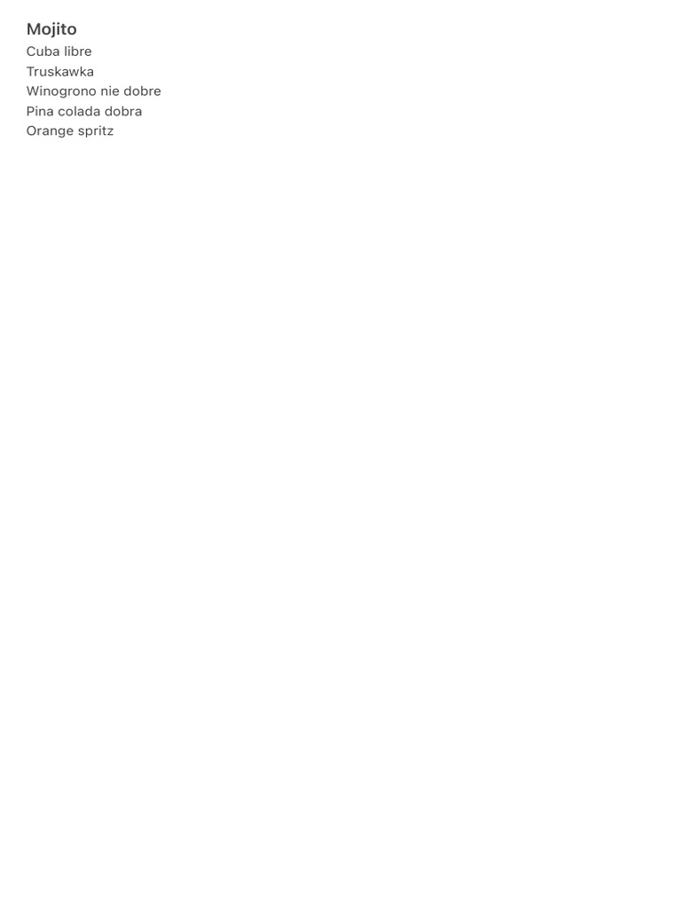 Mojito | PDF