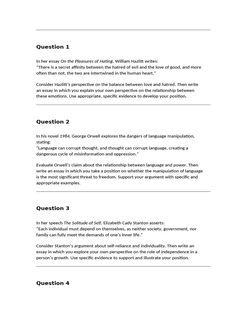 AP Lang FRQ3 1219 | PDF