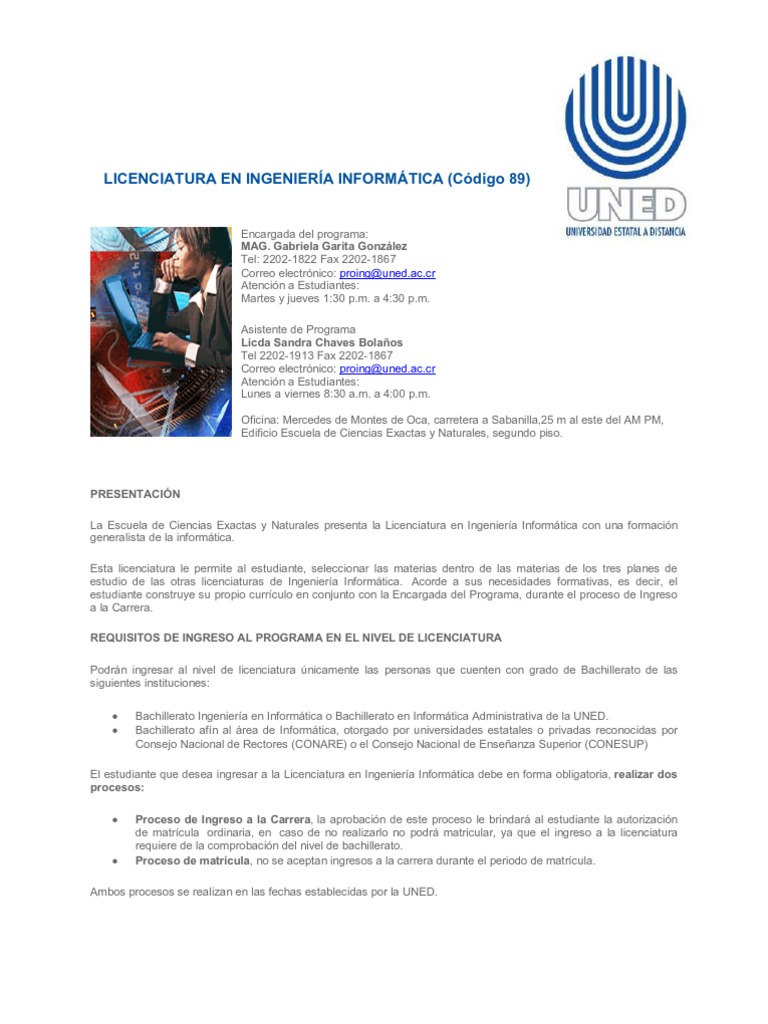 Licenciatura en Ingeniería Informática Uned | PDF | Tecnología de ...