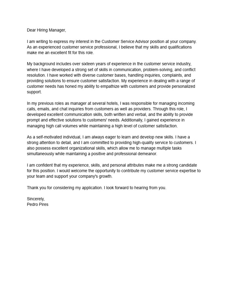 Arla Foods Cover Letter | PDF