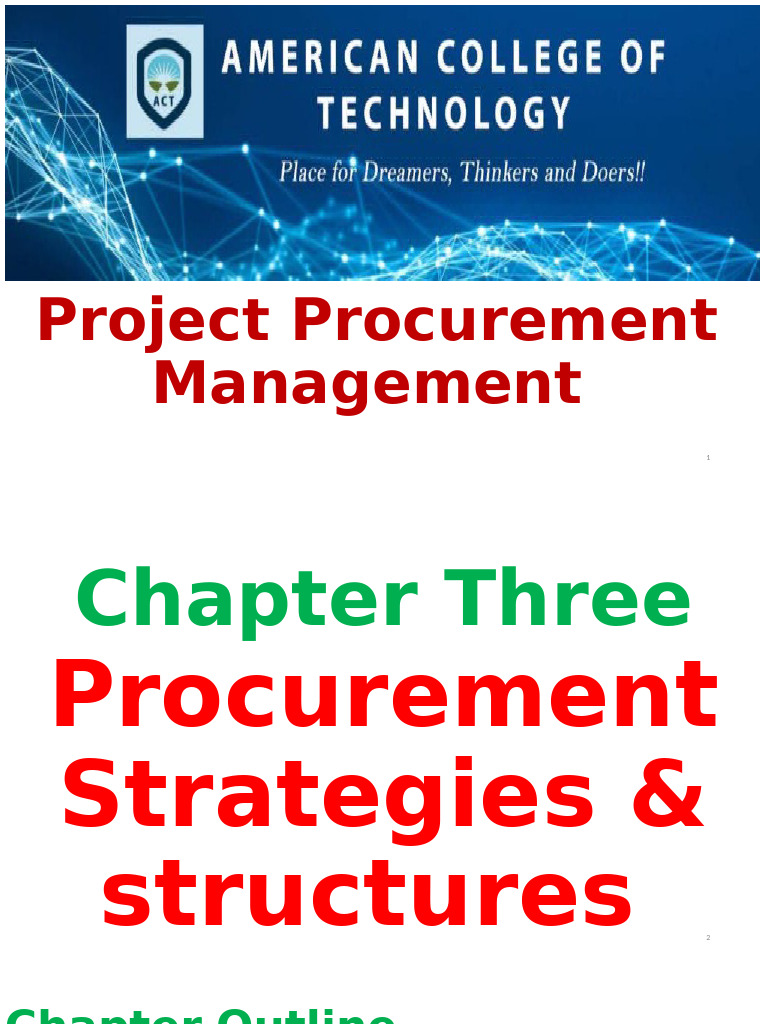 Procurement Strategies and Analysis Guide | PDF | Procurement ...