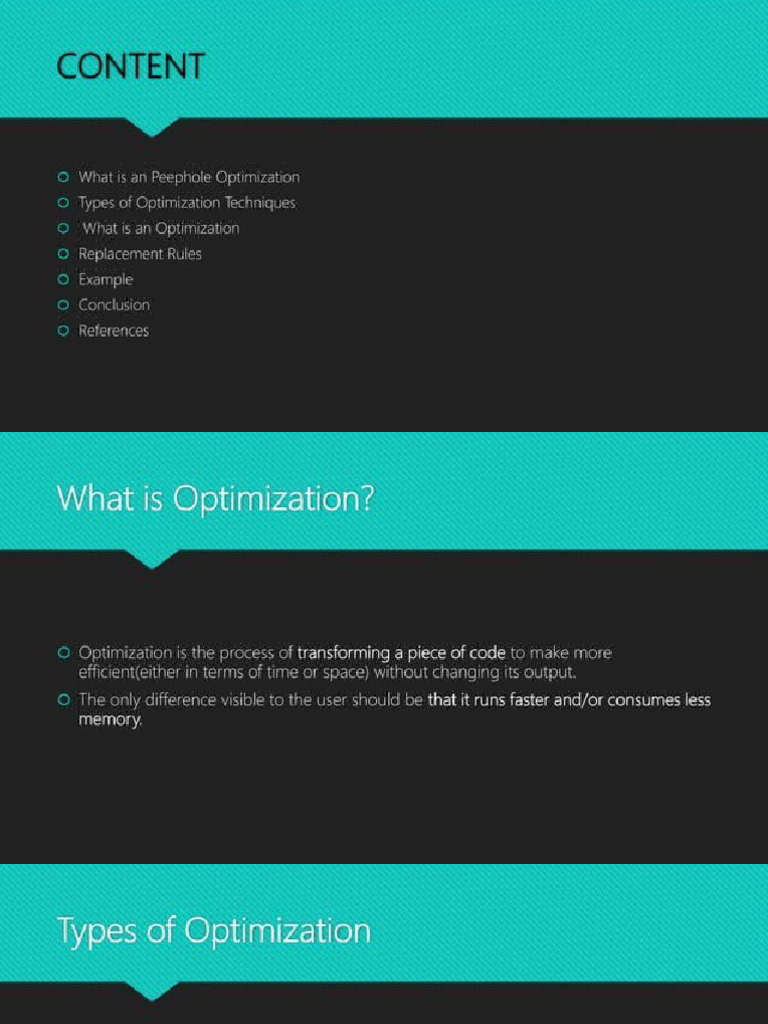 Peephole Optimization | PDF