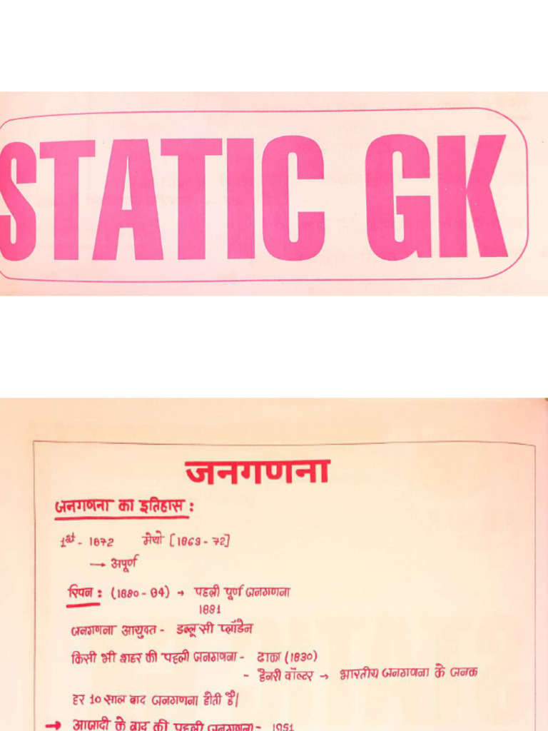 Static GK Parmar SSC Notes Hindi Medium | PDF