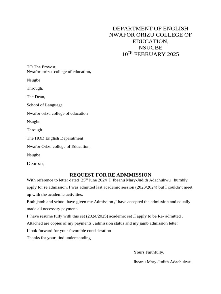 deferment letter | PDF