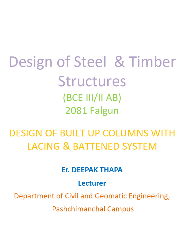 DESIGN-OF-BUILT-UP-COLUMNS-LACING-BATTENING | PDF