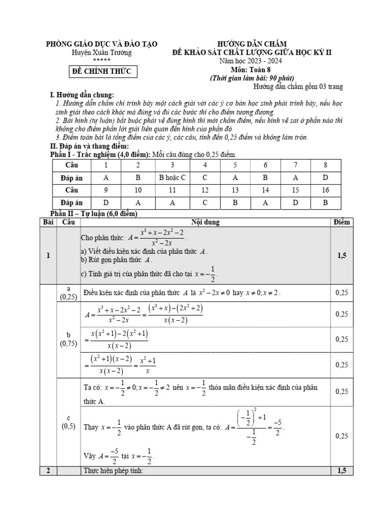HDC Toan 8 Ghkii | PDF