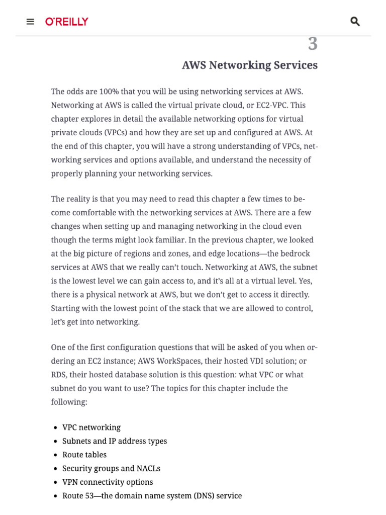 chapter 3 - aws networking | PDF