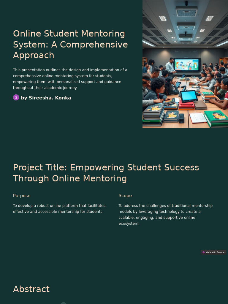 Online Student Mentoring System a Comprehensive Approach | PDF | Mentorship | Unified Modeling ...