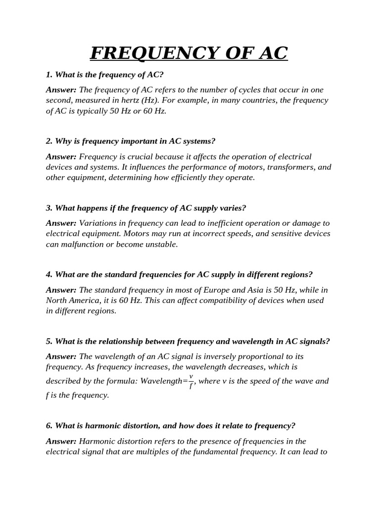FREQUENCY OF AC! (1) | PDF | Frequency | Alternating Current