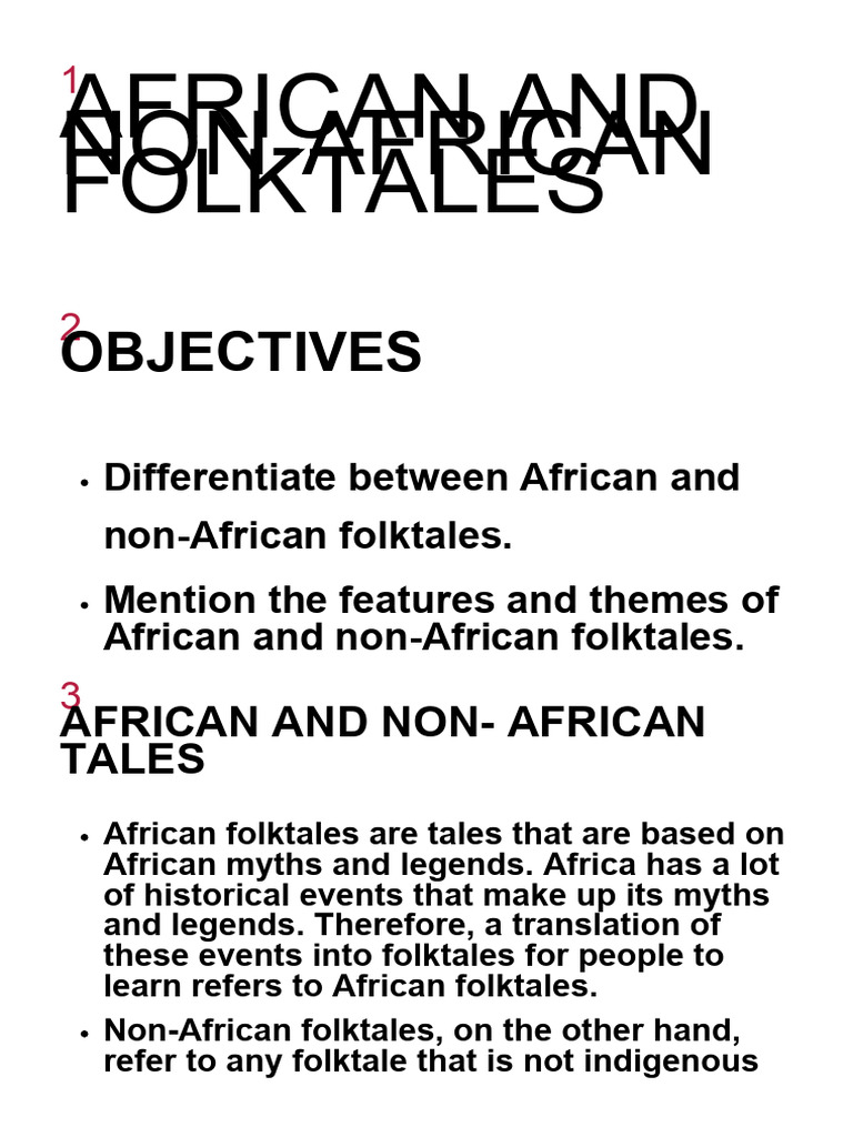 Features of Non-African Folktales | PDF