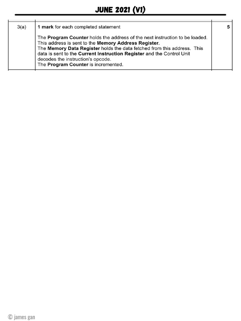 CH 4 Processor Fundamentals MS Alevel Cs | PDF