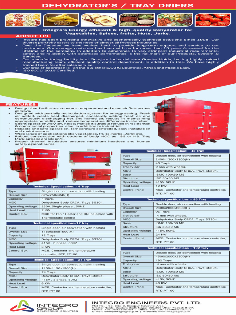Energy-Efficient Dehydrators by Integro | PDF | Building Engineering ...