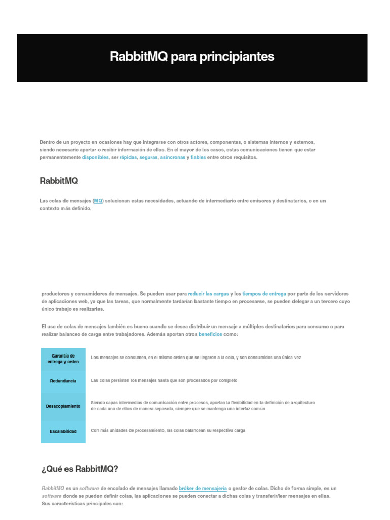 Introducción a RabbitMQ y su uso | PDF | Software | Arquitectura de ...