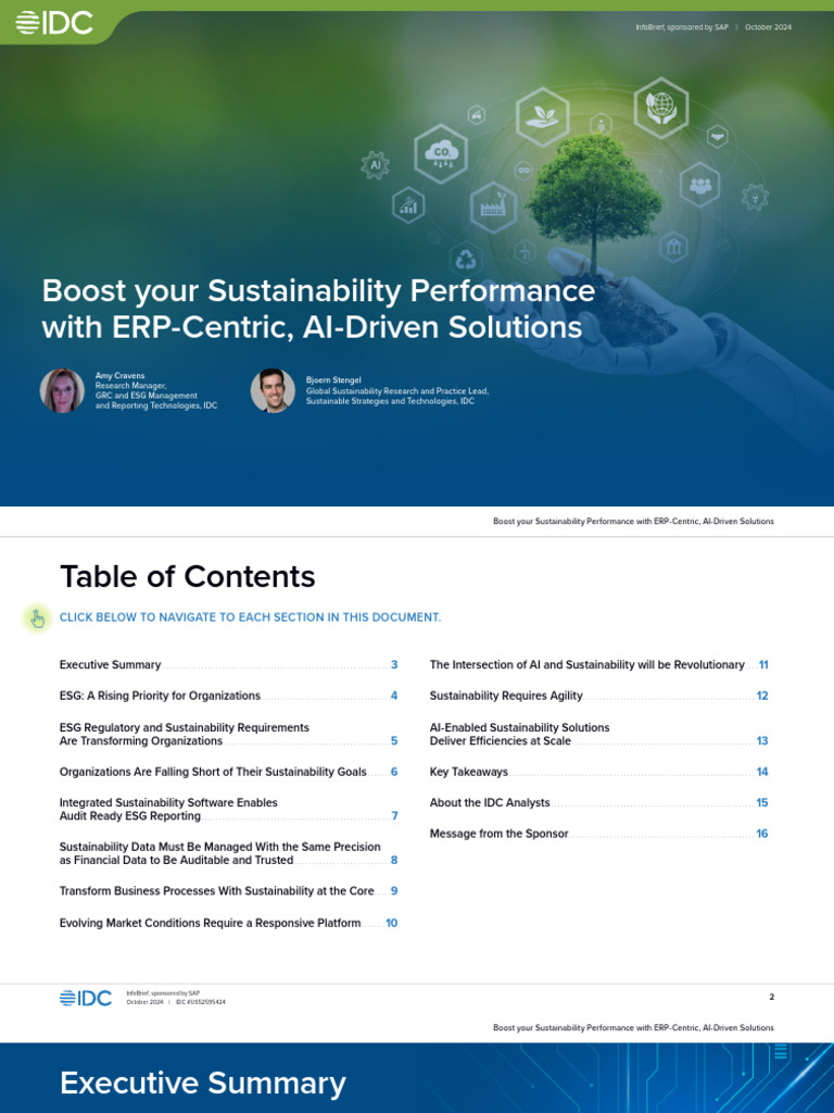 ERP Solutions for Enhanced Sustainability | PDF | Sustainability | Business
