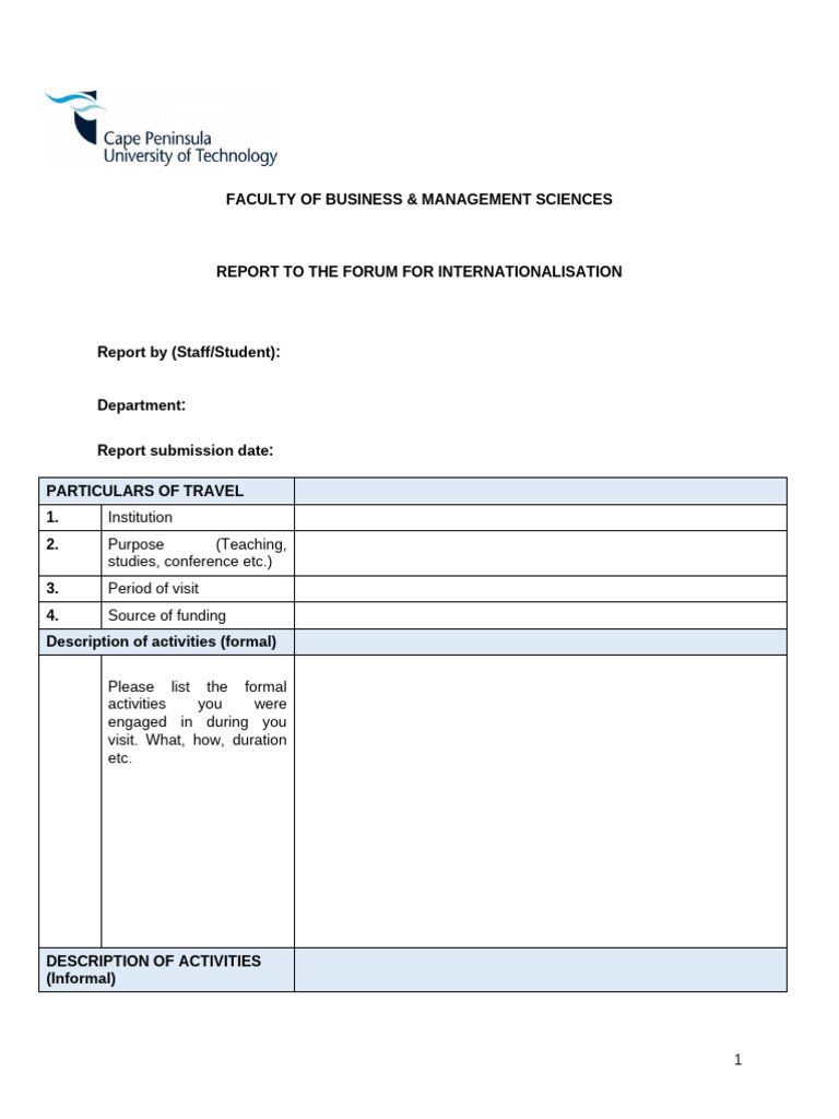 International Travel Report | PDF